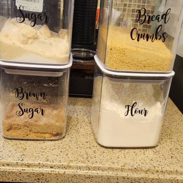 Canister Labels, Pantry Labels, Kitchen Labels, Custom Labels ...
