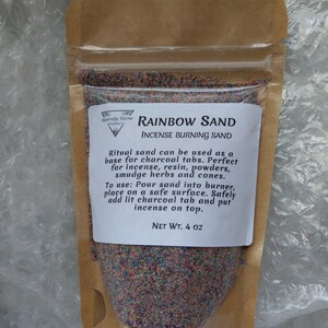 Rainbow Sand Incense Sand, Burning Resins, Smudge Herbs, Charcoal ...