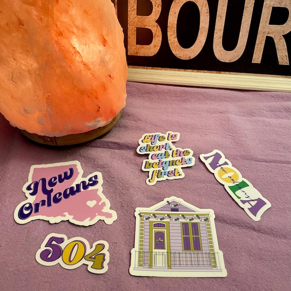 New Orleans Heart Sticker // Vinyl Die-cut Sticker // Scrapbook Sticker ...