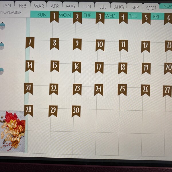 November, Thanksgiving, Fall Digital Sticker Bundle | iPad & Android - Etsy