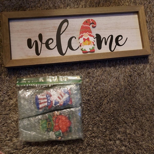 Interchangeable Welcome Gnome Sign for Front Door Home Decor New Home ...