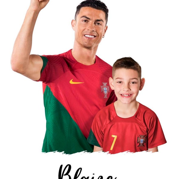 Printable Digital Print. Photo With CR7 Cristiano Ronaldo, Personalized ...