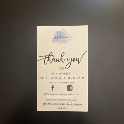 ADD YOUR LOGO Printable Small Business Insert Card / Simple Shop ...