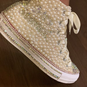 Kids Red/black Bling Converse All Star Chuck Taylor Sneakers - Etsy