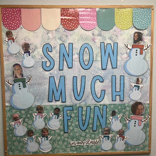 Snowman Bulletin Board Kit | Classroom Decor for Winter | Childrens ...