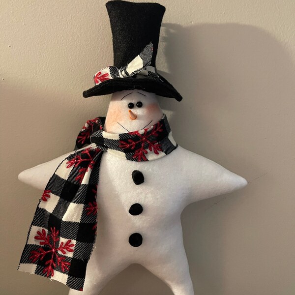 Snowman E-pattern, Sewing Snowman Star Pattern, PDF Winter Themed ...
