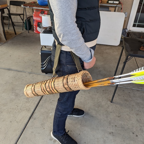 Handmade Woven Basket Back Quiver- Archery - Etsy