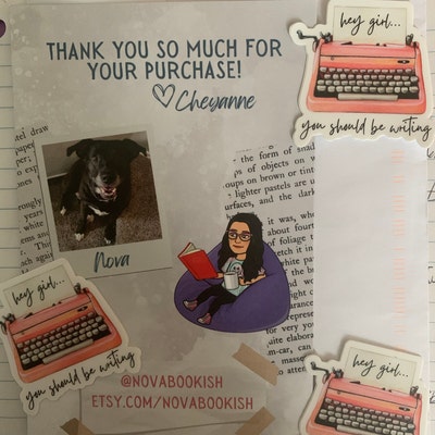 Hey Girl, You Should Be Writing Sticker Great Gift for Writers, Authors ...