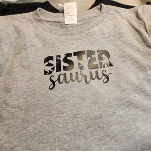 Sister Saurus Svg, T-rex Dinosaur Svg, Birthday Svg, Sister Svg, Cut ...