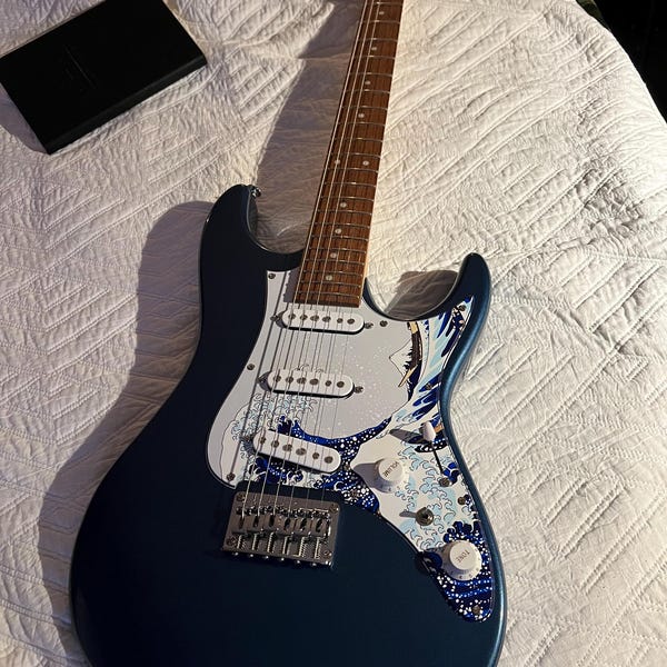 Ibanez Pickguard Folk Flowers RG Series Custom Pickguard Graphic ...