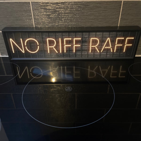 No Riff Raff | Framed Neon Style Font Print | Metal Sign | Framed Print ...