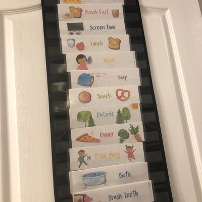 Visual Schedule Toddler Kids Daily Routine Chart Printable Homeschool ...