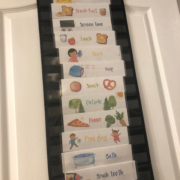 Visual Schedule Toddler Kids Daily Routine Chart Printable Homeschool ...