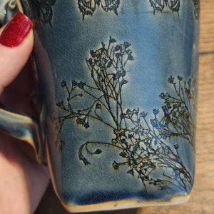 Wedding White Lace Mug, Colleen Deiss Designs, Ceramic Coffee Cup, Slab ...