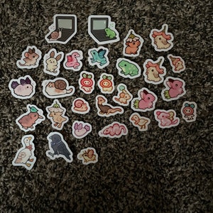 Mini Strawberry Bunny and Flower Bunny Sticker Set of 2 / Cute Rabbit ...