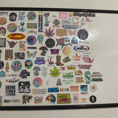 Holographic Todays Good Mood is Sponsored by Weed Sticker, Sarcastic ...