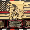 Customizable Firefighter Wood Flag - Etsy