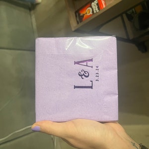Embossed Napkins, Interlocking Monogram, Monogrammed Linen Like ...