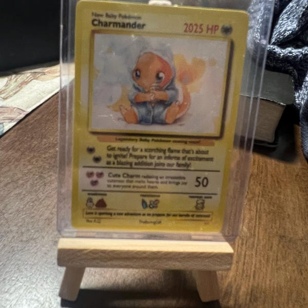 Pokemon Pregnancy Card - Pikachu and Charmander Design - Custom Pokemon ...