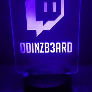 Twitch LED RGB Custom Lamp, Gamertag, Streaming, on Air, Gaming, Gamer ...