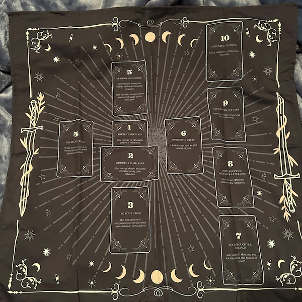 Tarot Spread Cloth With Celtic Cross | Tarot Reading Cloth | Learn ...