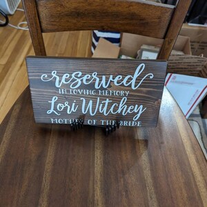 Mother of the Bride in Loving Memory Wedding Sign - Etsy