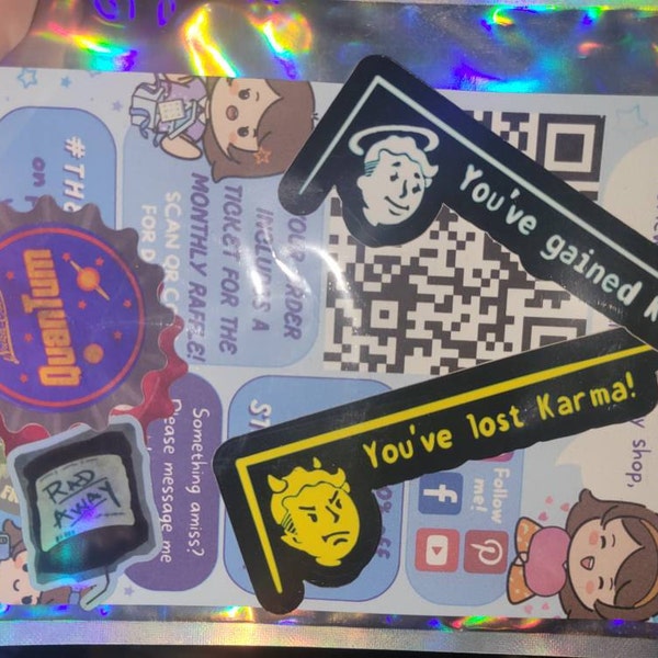 Fallout Karma Lost or Gained Handmade Holographic Vinyl Sticker - Etsy