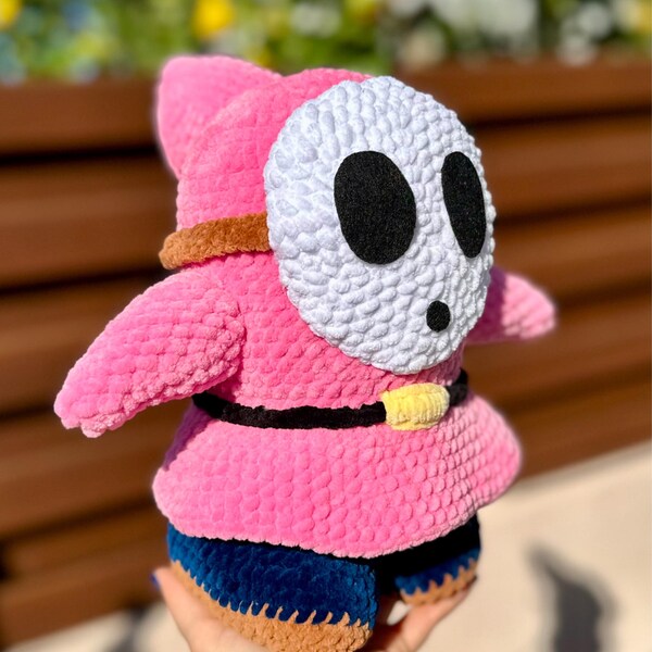 Shy Guy Mario Video Game Amigurumi Crochet Pattern | Amigurumi Crochet ...