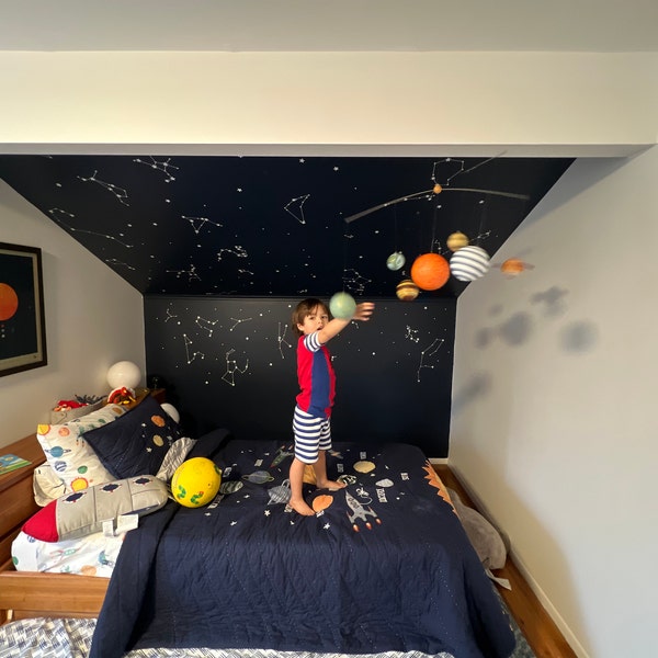 Constellation Wall Decals, Kids Room Decor, Constellation Star Map ...