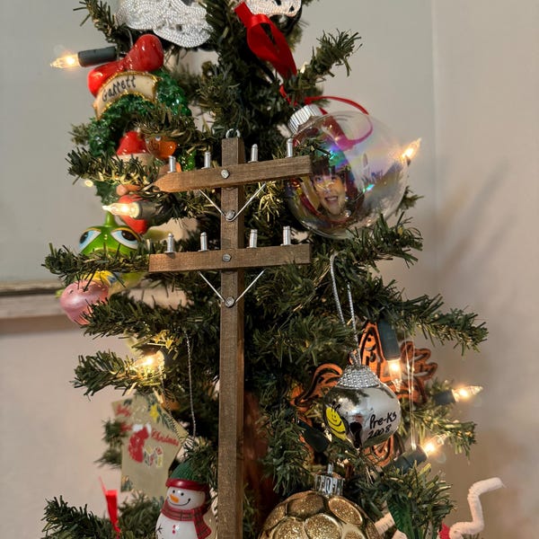 LINEMAN CHRISTMAS ORNAMENT - Pole Climbers, Utility, Electricians, Trim ...