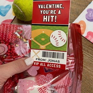 Baseball Valentine Cards, Personalized Kids Valentine's Day Card ...