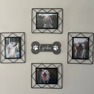 Dog Bone With Name, Dog Name Sign, Dog Name Plate for Wall ...