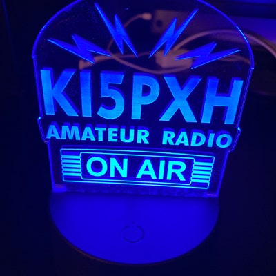 Ham Radio Lighted on Air Callsign Display LED Amateur Radio Operator ...