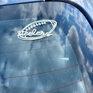 Pittsburgh Steelers Football Vinyl Car Decal, Steeler Nation, Car ...