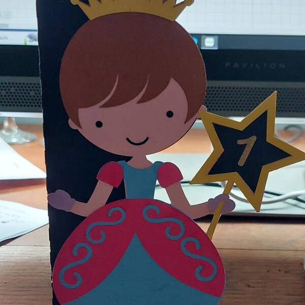 Princess Birthday Card Design Svg / Dxf / Eps Files. Digital Download ...