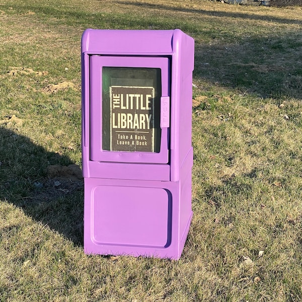 The Little Library Vintage Style Metal Sign, Contemporary Modern ...