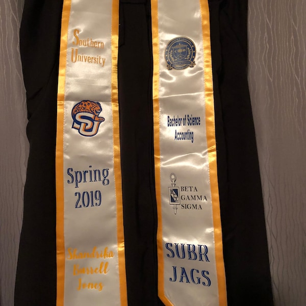 Custom Graduation Stole (HBCU Style) - Etsy