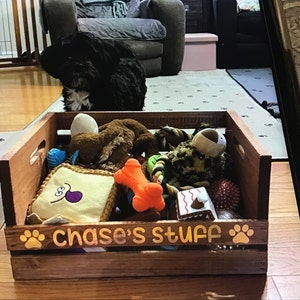 Small Dog Toy Box Toy Crate Pet Storage Pet Toy Crate Customized Pet ...