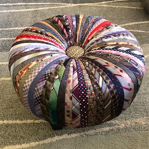 Custom Tuffet Stool Made With YOUR TIES - Etsy