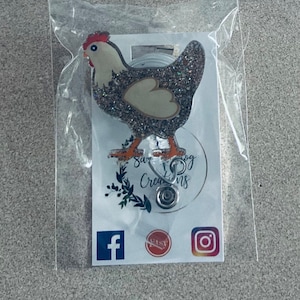 Chicken Badge Reel, Spring Chicken, Badge Reel, Cute Badge Reel ...