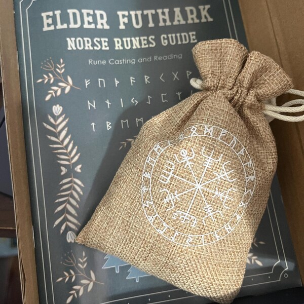 Rune Stones Gift Set Includes 21 Page Guide Book and Free Bag ...
