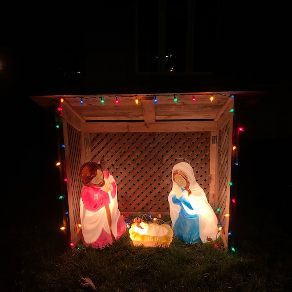LEAN-TO NATIVITY Stable -- Plans - Etsy