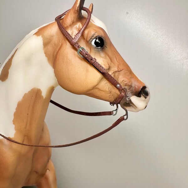 Tooled Bronc Noseband Rope Halter for Traditional Model Horses (1:9 ...