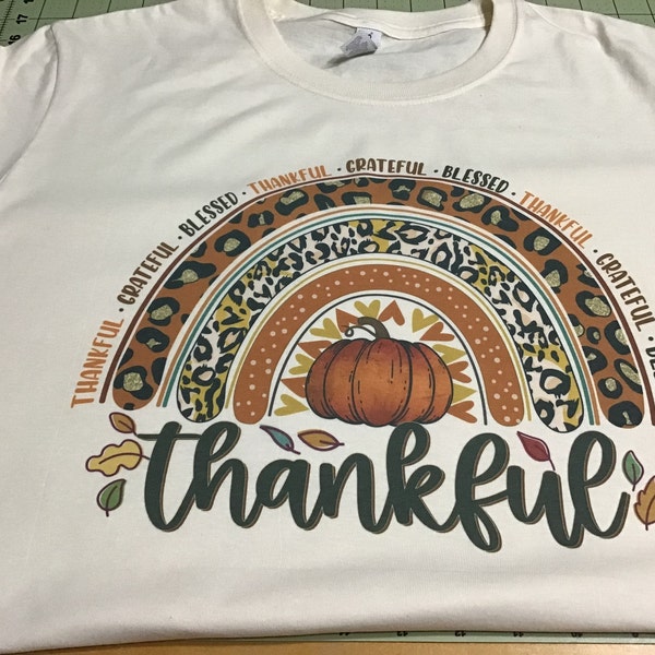 Retro Thankful Png, Fall Rainbow Sublimation Designs Downloads, Vintage ...