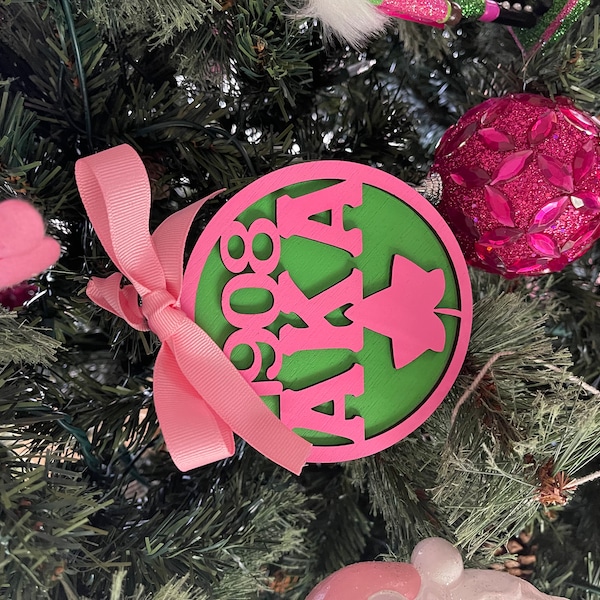 AKA Inspired Door Hanger, Wood Round - Etsy