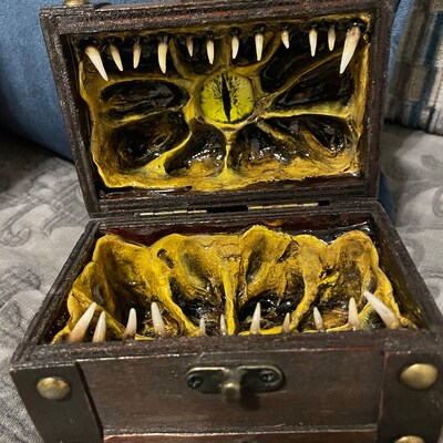 Red Brown Arched Wood Mimic Box - Etsy