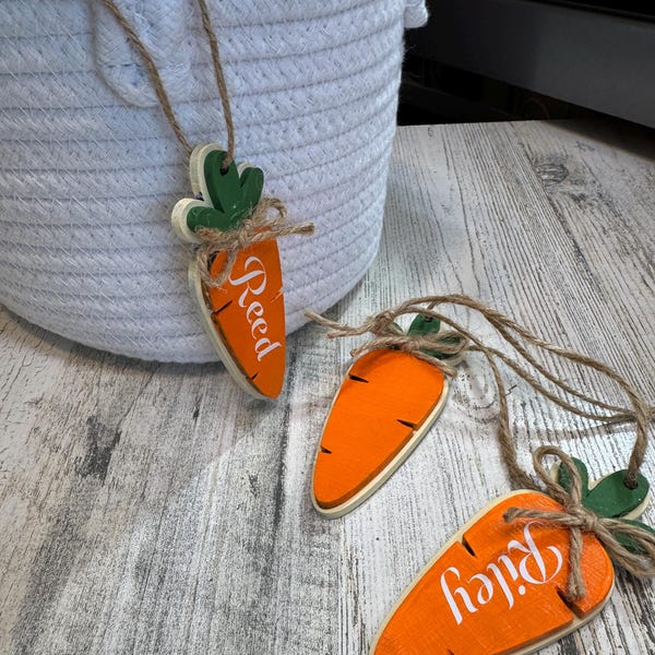 Carrot Basket Tag Svg, Easter Tags Svg, Carrot Tag Bundle Svg, Easter ...