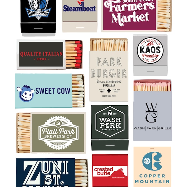 Custom Matchbox Design - Label Only! Personalized Matches for Weddings ...