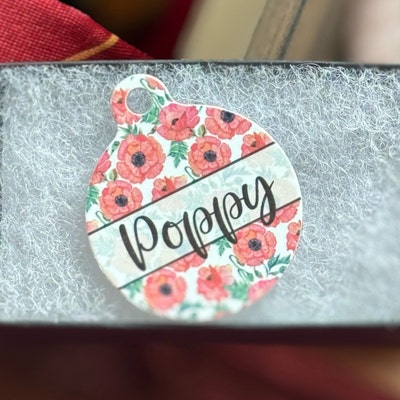 Peach Dog Tag, Fruit Pet ID Tag, Peaches Dog Tag Double Sided, Georgia ...