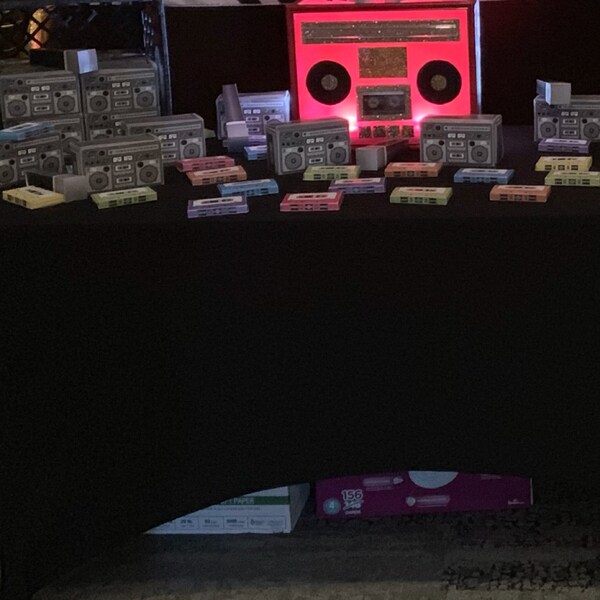 Boom Box Favor Box - Cupcake Box, 40th Birthday, 30th Birthday, 80's ...